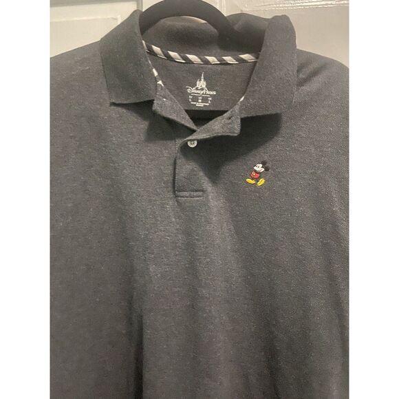 Disney | Shirts | Disney Parks Embroidered Mickey Mouse Grey Mens ...